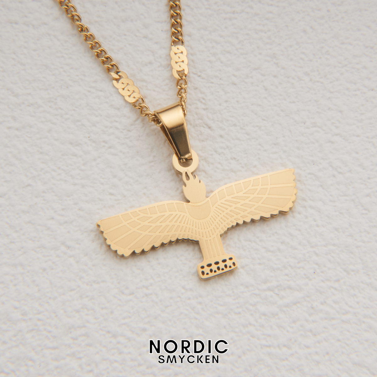 Syrianska örn Halsband - Guld/Silver – Nordic Smycken